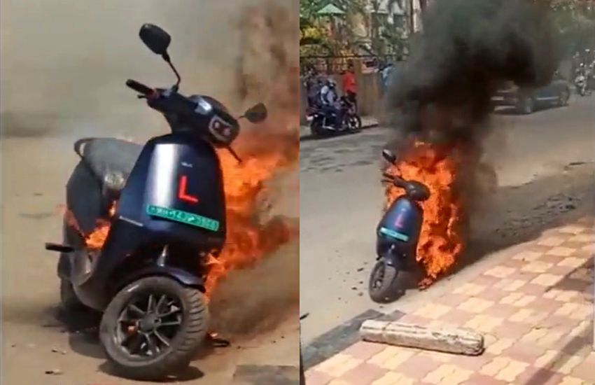 Ola Scooter बनी आग का गोला! बीच सड़क धू-धू कर जल उठा इलेक्ट्रिक स्कूटर ...