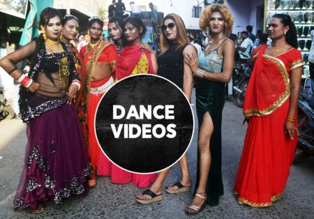 kinner dance videos : कजलियां जुलूस में किन्नर ने किया गजब का डांस ...