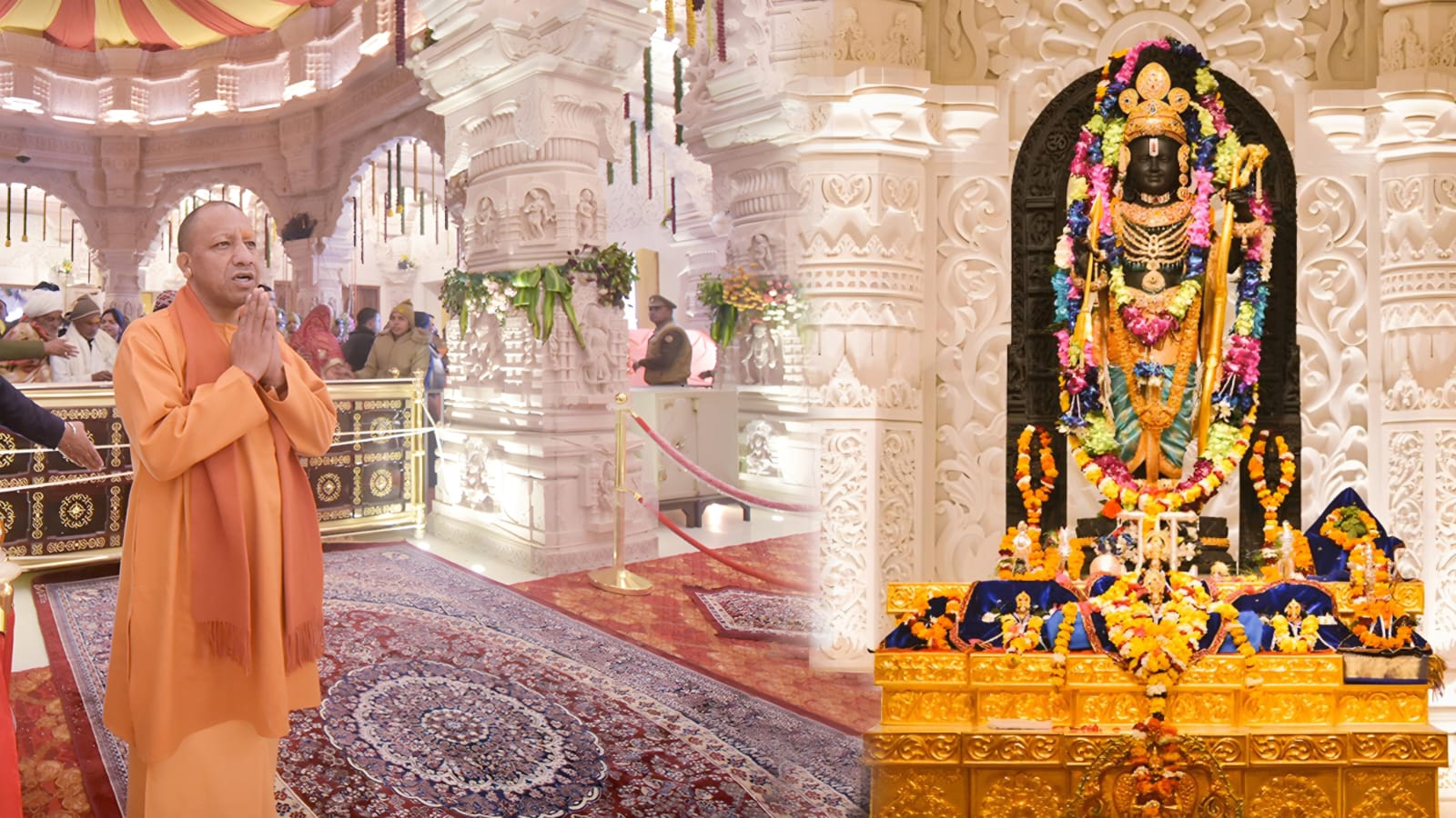 जनवरी माह में छठी बार अयोध्या पहुंचे मुख्यमंत्री, रामलला के चरणों में नवाये शीश | CM Yogi visit ...