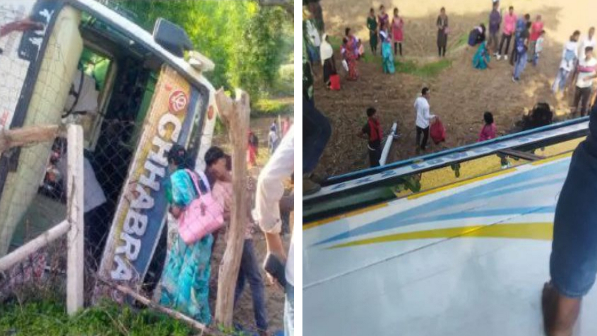 CG bus accident: स्टेट हाइवे पर यात्रियों से भरी बस पलटी, मच गई चीख-पुकार, कांच तोडक़र निकाला ...