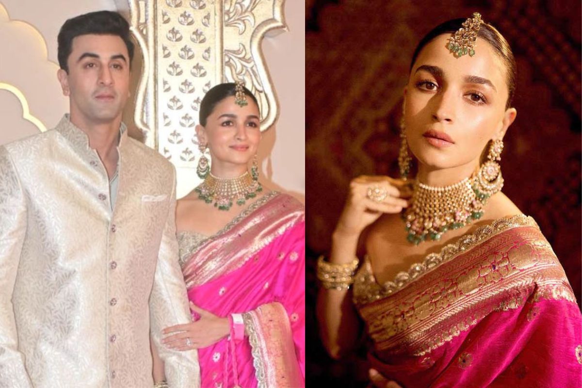 Video: अनंत अंबानी की शादी में आलिया भट्ट ने पहनी 160 साल पुरानी साड़ी ...