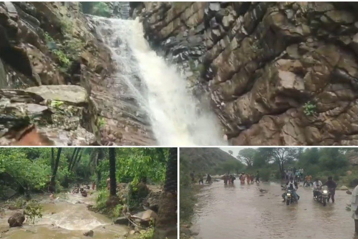 VIDEO: पांडुपोल में बारिश के बाद, वर्षों से सूखे पड़े झरने फिर बहने लगे ...