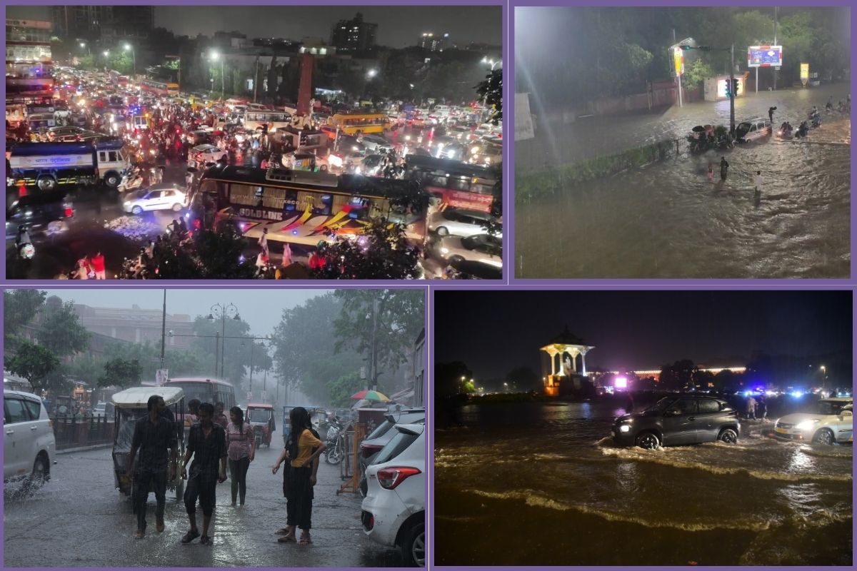 Jaipur Rains: जयपुर में बारिश का कहर, पानी-पानी हुआ शहर; देखें Photos ...