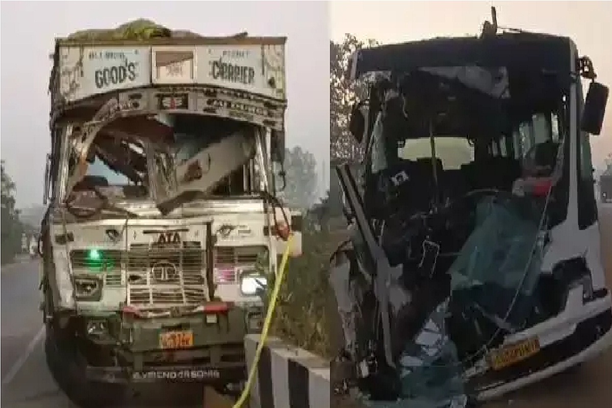 CG Accident News: स्कूल बस और ट्रक में जोरदार भिड़ंत! शिक्षक समेत दो की मौत, 14 बच्चे हुए घायल ...