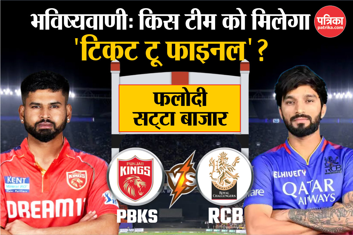 PBKS vs RCB: Phalodi Satta Bazar ने की भविष्यवाणी, IPL के क्वालीफायर-1 में जीतकर यह टीम बनाएगी ...