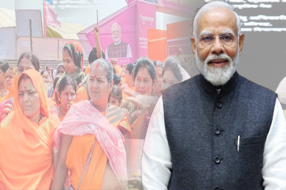 सिंदूरी साड़ी में ‘महिलाओं का महाकुंभ’, मंच से पीएम मोदी भरेंगे हुंकार ...