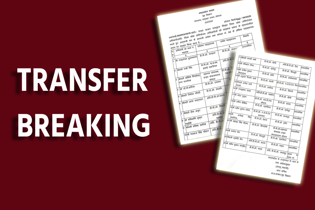 Transfer Breaking: गृह विभाग में 24 अधिकारी हुए इधर से उधर, देखें लिस्ट | Patrika News | हिन्दी ...